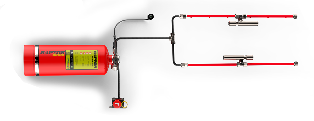 Raptor detex - Fire Suppression System for Vehicles